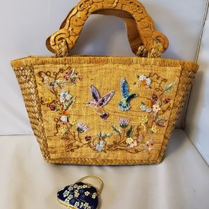 Cappelli Straworld Bags | New Large Blue Striped Aztec Cappelli Tote ...